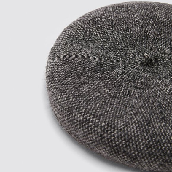 Zara | Accessories | Zara Wool Beret Dark Gray | Poshmark